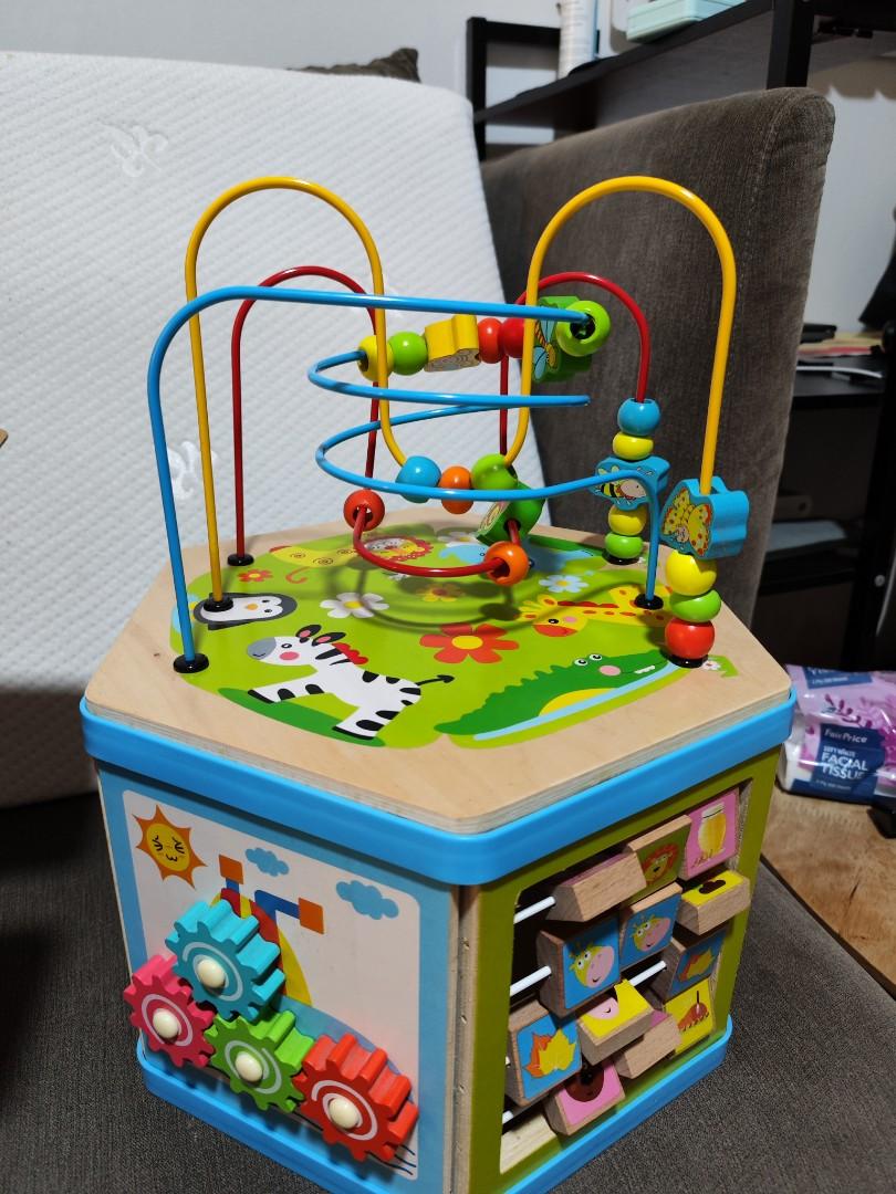 Wooden Activity Cube, Multi sensory, Activity centre, Babies & Kids ...