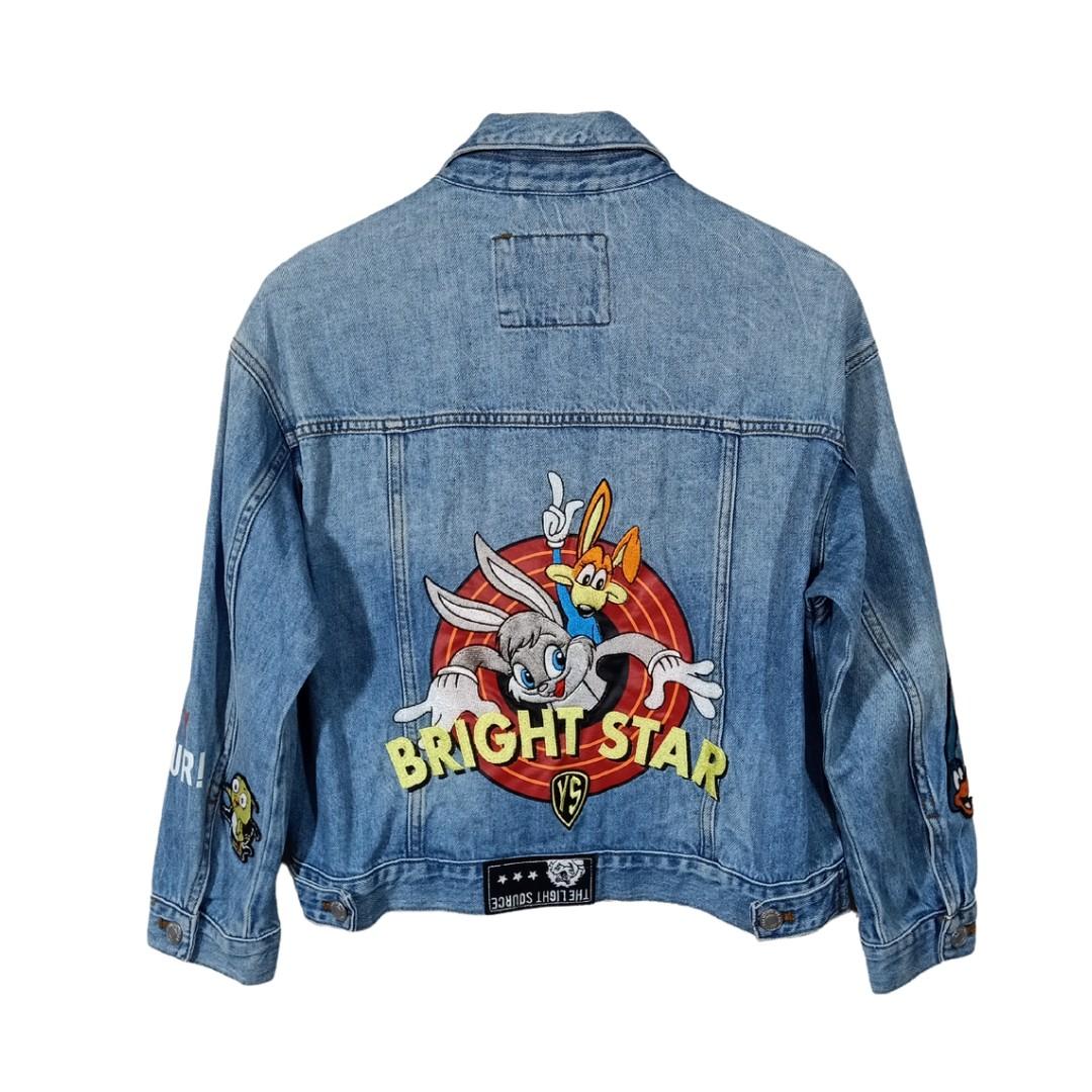 Yishion x Warner Bros Denim Jacket (Blue) - 21 L 20 W, Women's Fashion, Coats, Jackets and ...