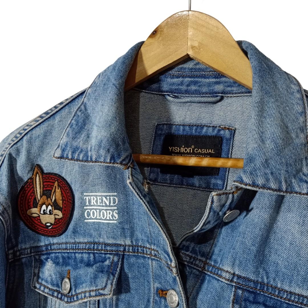Yishion x Warner Bros Denim Jacket (Blue) - 21 L 20 W, Women's Fashion, Coats, Jackets and ...