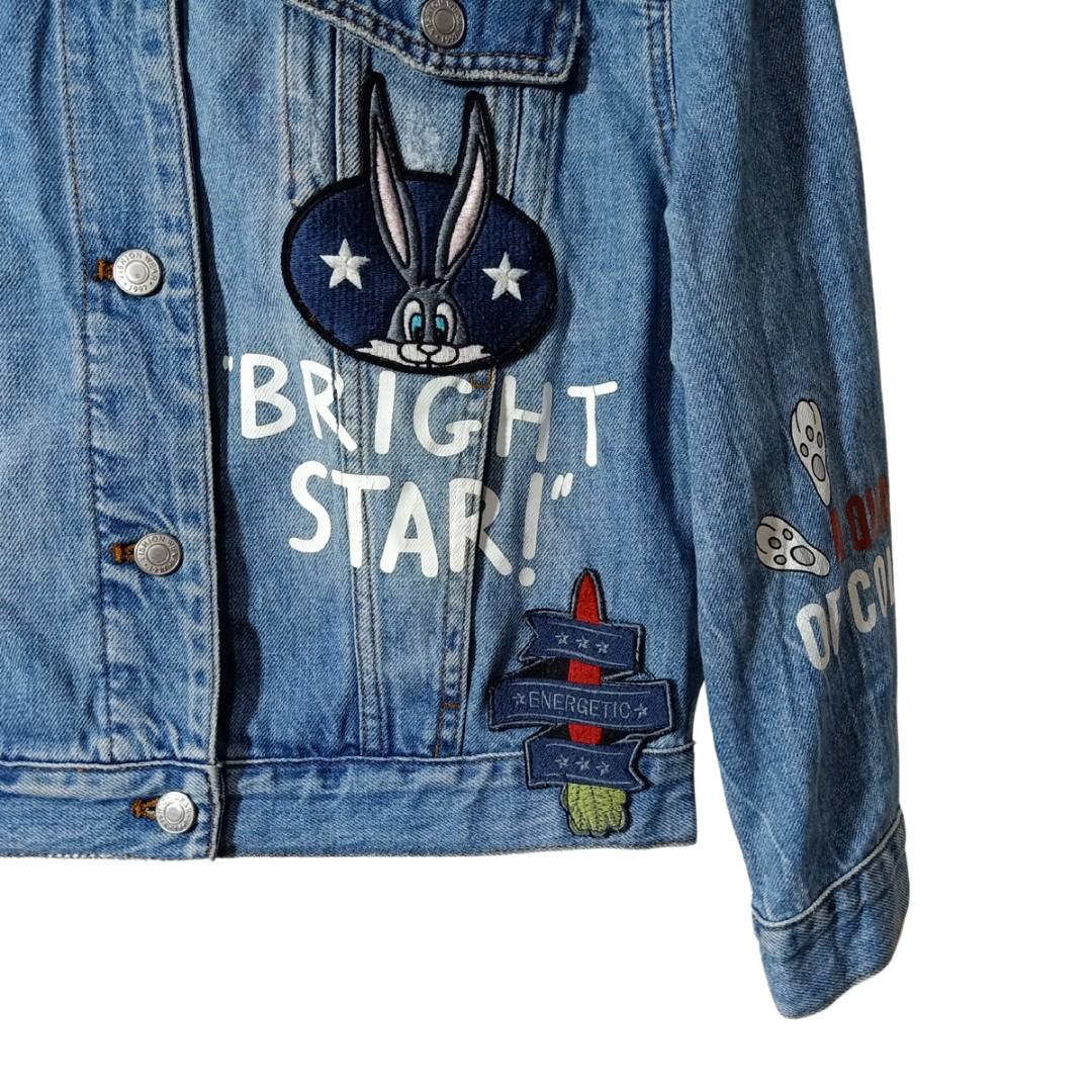 Yishion x Warner Bros Denim Jacket (Blue) - 21 L 20 W, Women's Fashion, Coats, Jackets and ...