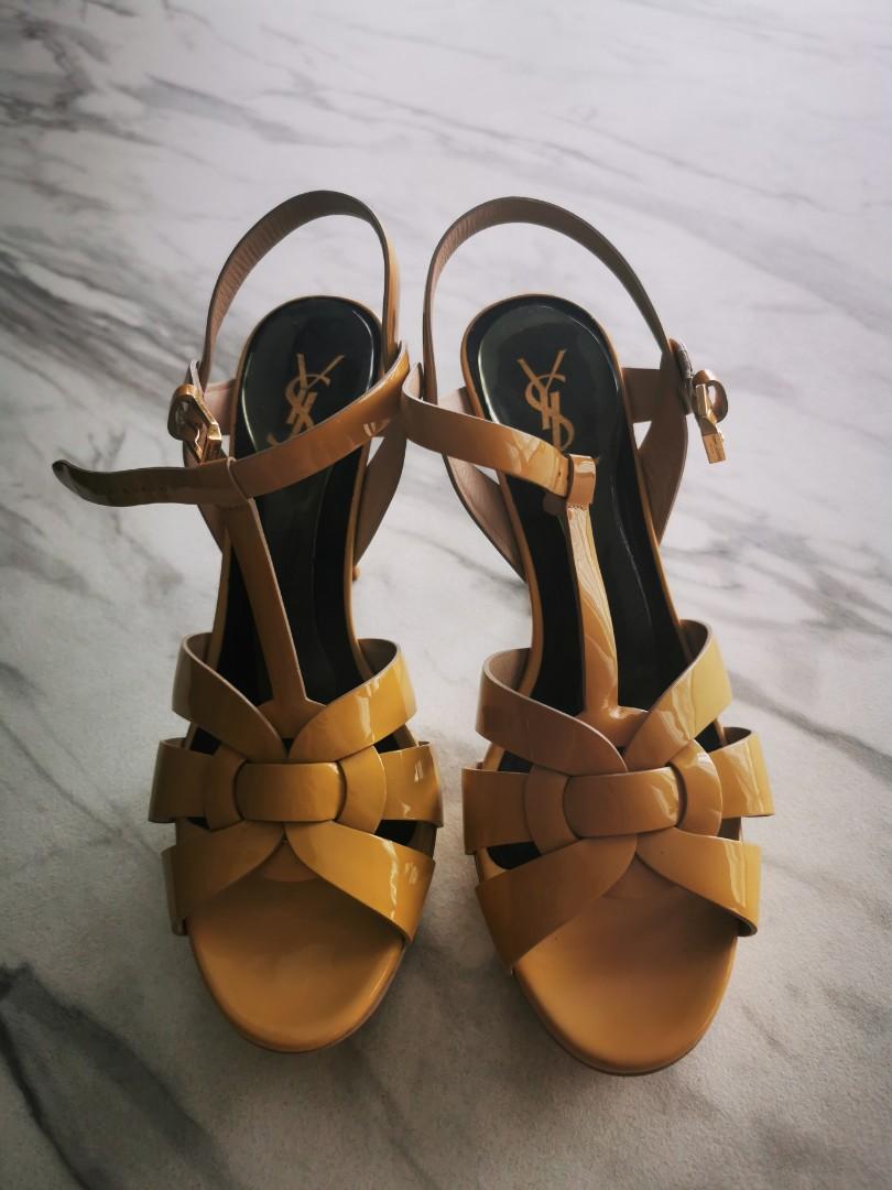 YSL Buttercream Yellow Heels, Women's Fashion, Footwear, Heels on Carousell