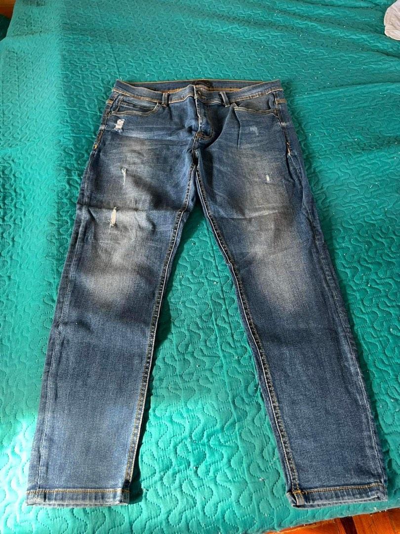Zara Man Slightly Ripped Jeans, Men's Fashion, Bottoms, Jeans on Carousell
