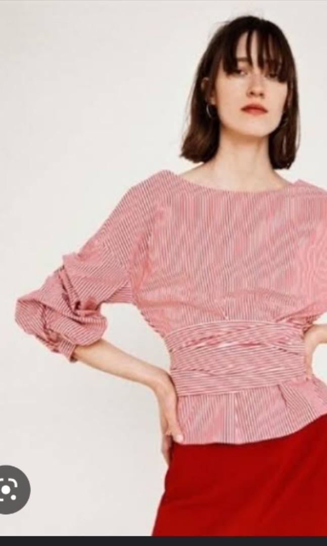 Zara Wrap Around Top, Women's Fashion, Tops, Blouses on Carousell