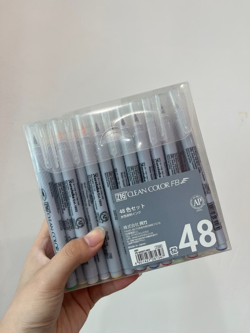 Zig Clean Colour FB 48 Set, Hobbies & Toys, Stationery & Craft ...