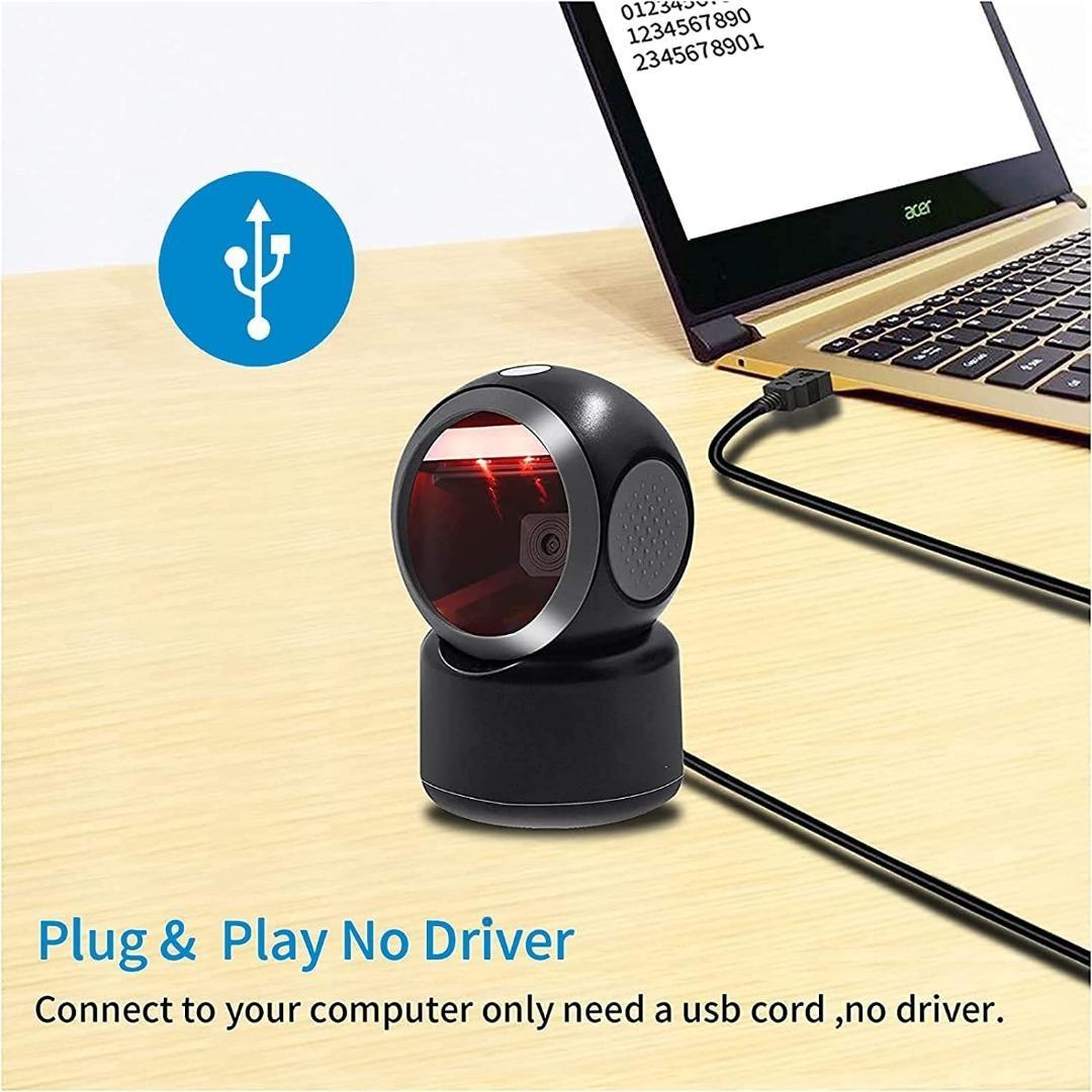[2226] 2D QR Hands-Free Barcode Scanner Omnidirectional Automatic ...