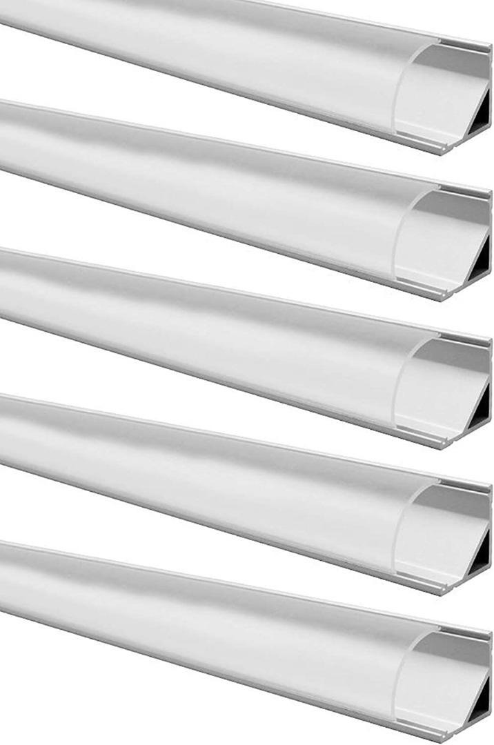 [2329] Lightingwill Clear LED Aluminum Channel V Shape Corner Mounted 6 ...
