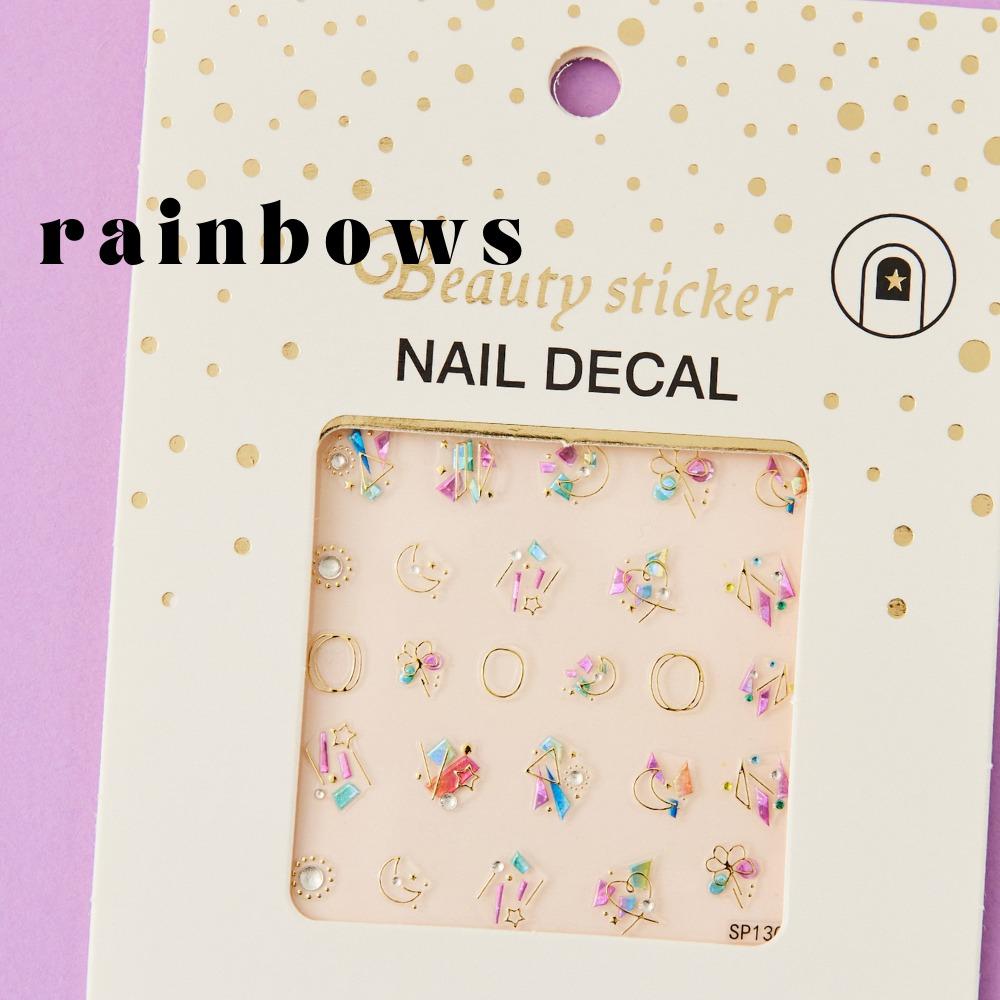3D gem nail art decals in Rainbows | nail art stickers, Beauty ...