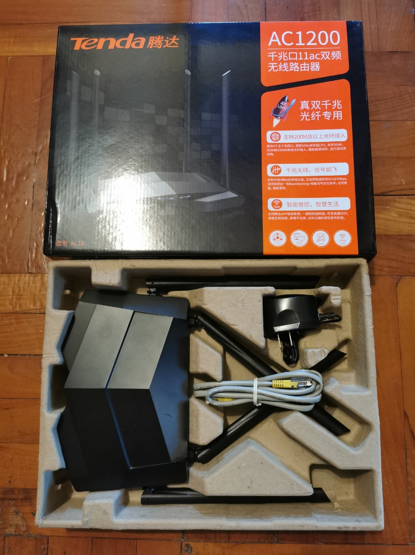 騰達 Tenda AC10 Wireless AC1200 雙頻Gigabit無線路由器 Router，支援mu-mimo, 電腦＆科技 ...