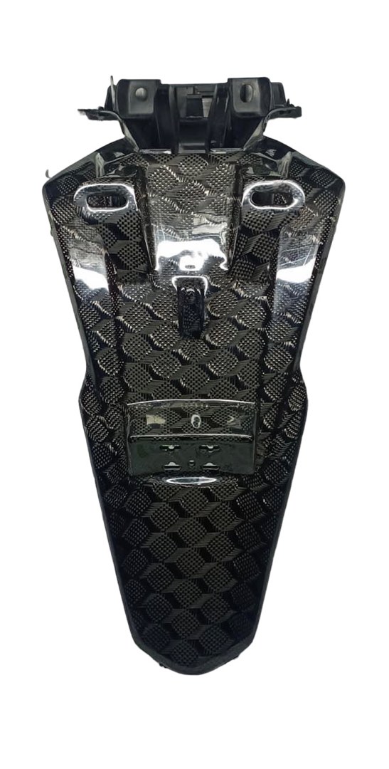 Aerox v1 rear mudguard 3d honeycomb carbon, Motorcycles, Motorcycle ...