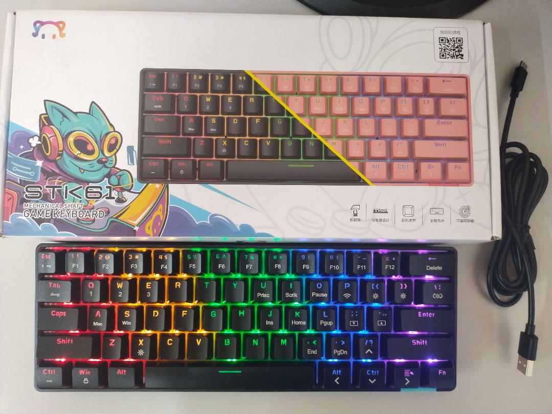 Ajazz STK61 Mechanical Keyboard Wireless (Black), Computers & Tech ...