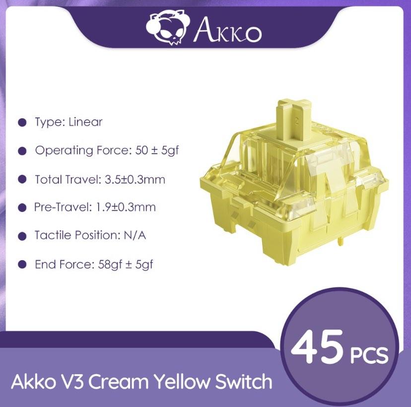 AKKO V3 Cream Yellow and Cream Blue (Pre-Order), Computers & Tech ...