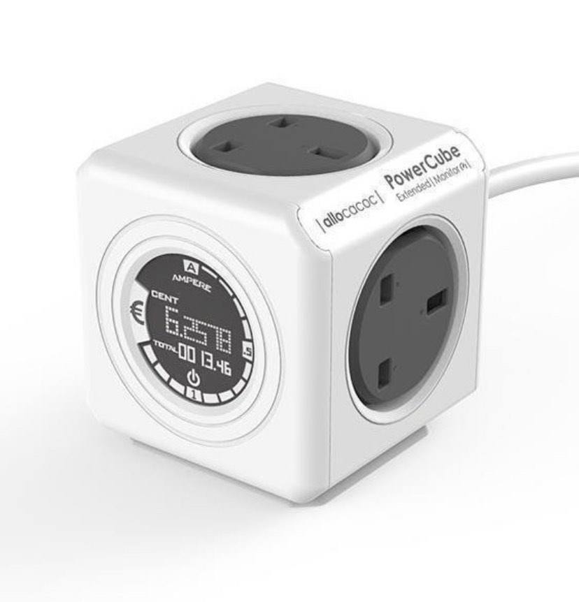 allocacoc - PowerCube Extended｜Monitor 三腳英規插座+電流及電費顯示 (1.5m電線), 家庭電器, 轉 ...