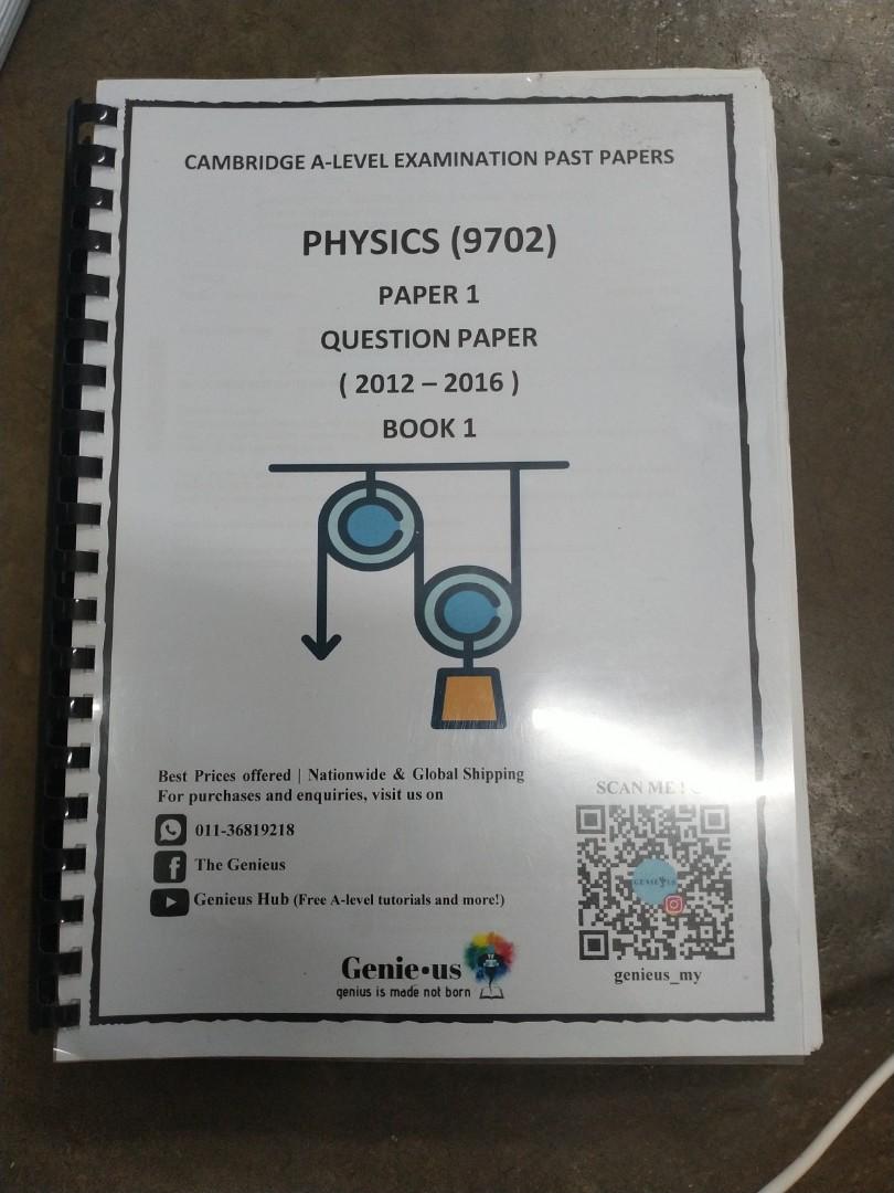 AS LEVEL PHYSICS (9702) CIE PAPER 1 (2012-2016), Hobbies & Toys, Books ...