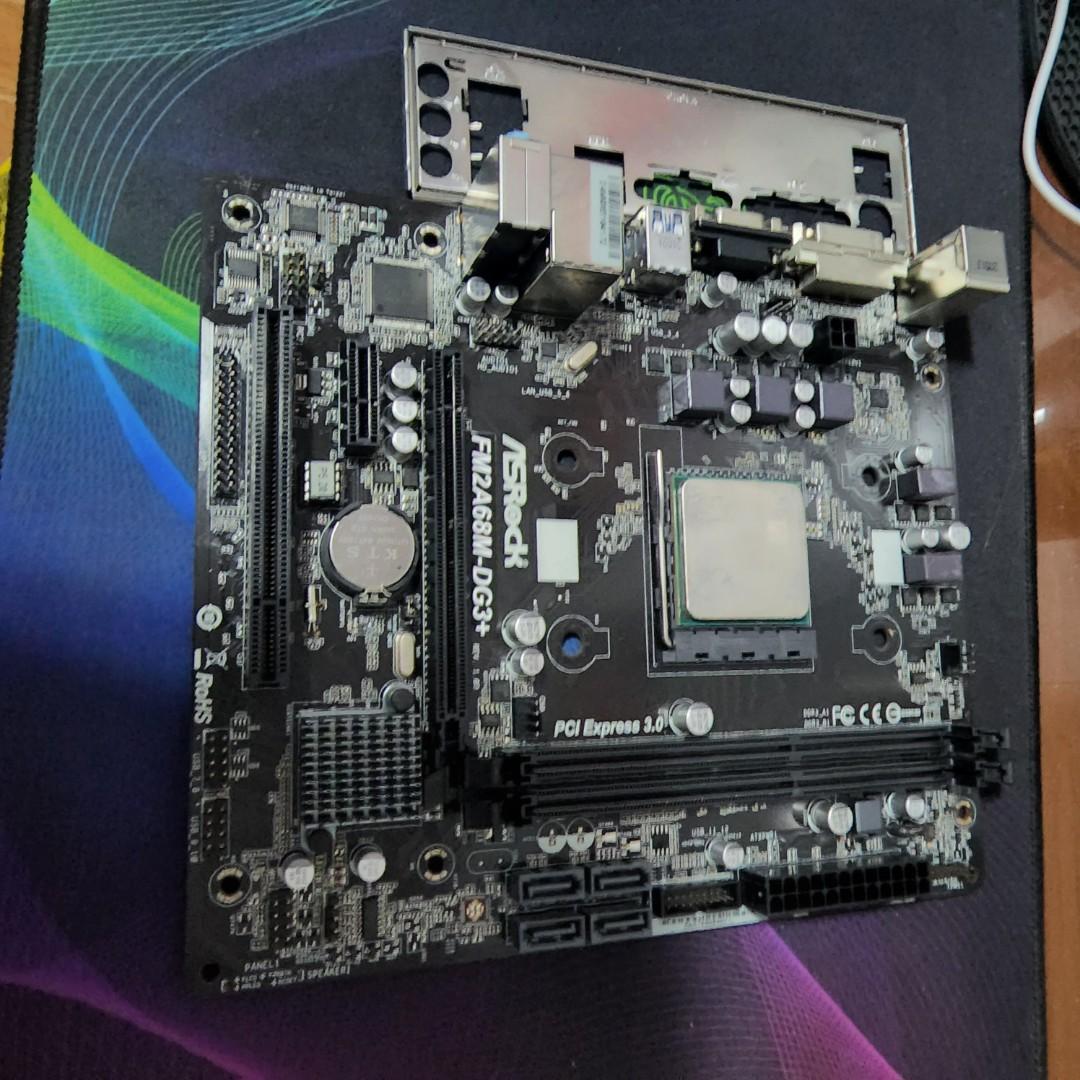 Asrock motherboard with 8gb ram, Computers & Tech, Desktops on Carousell