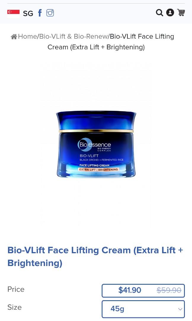 bio essence bio vlift black orchid fermented rice face lifting cream ...