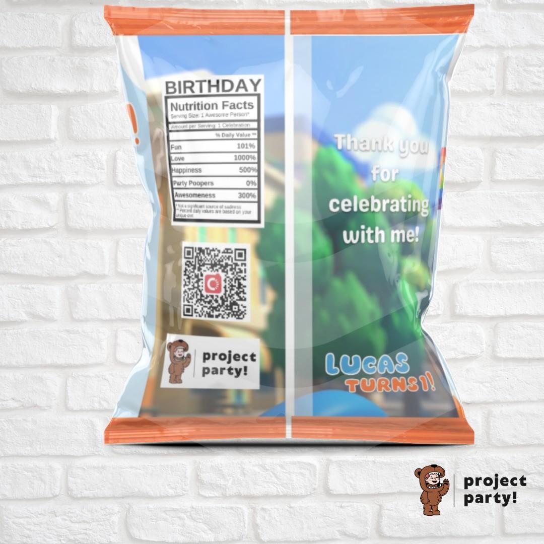 Blippi Personalised Chip Bag | Birthday Party Favour | Goodie Bag ...