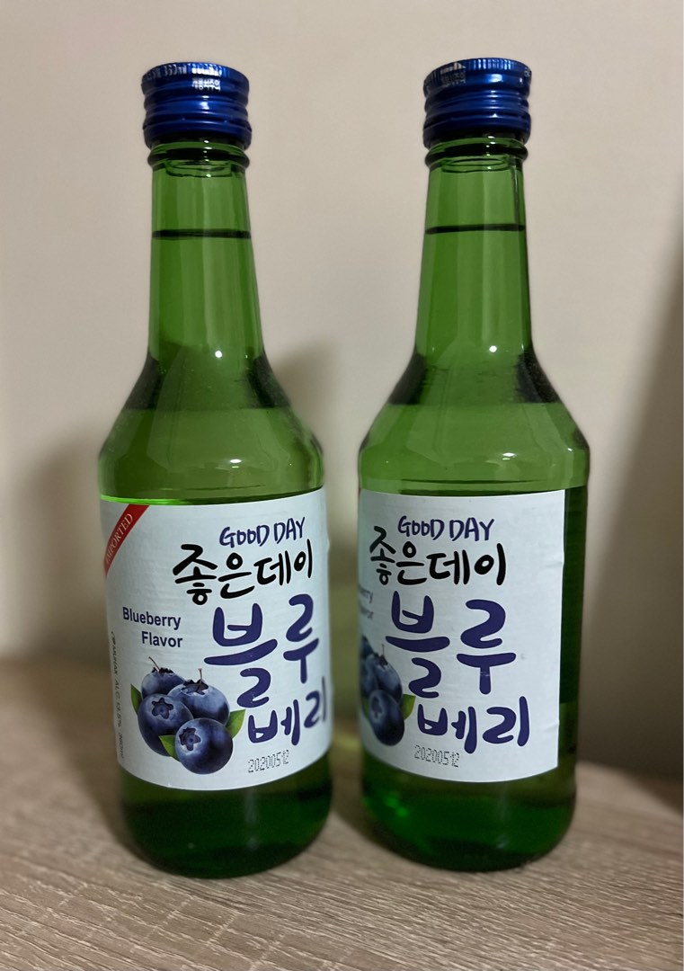 Blueberry Soju Good Day x 2 Bottles Bundle, Food & Drinks, Alcoholic Beverages on Carousell