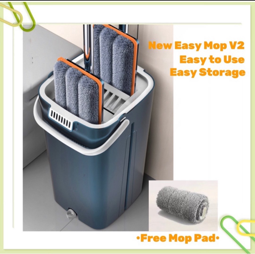Brand New BNIB Easy Mop V2 with Free Mop Pad, Furniture & Home Living ...