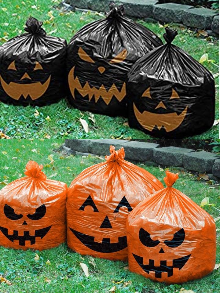 Brand New HALLOWEEN PUMPKIN LEAF BAG TRASH BAG DECOR DECORATION ...