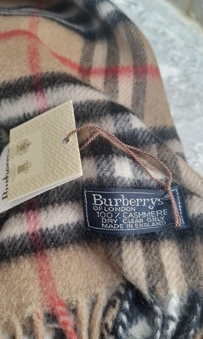 Burberry Cashmere Scarf Original, Women's Fashion, Watches ...