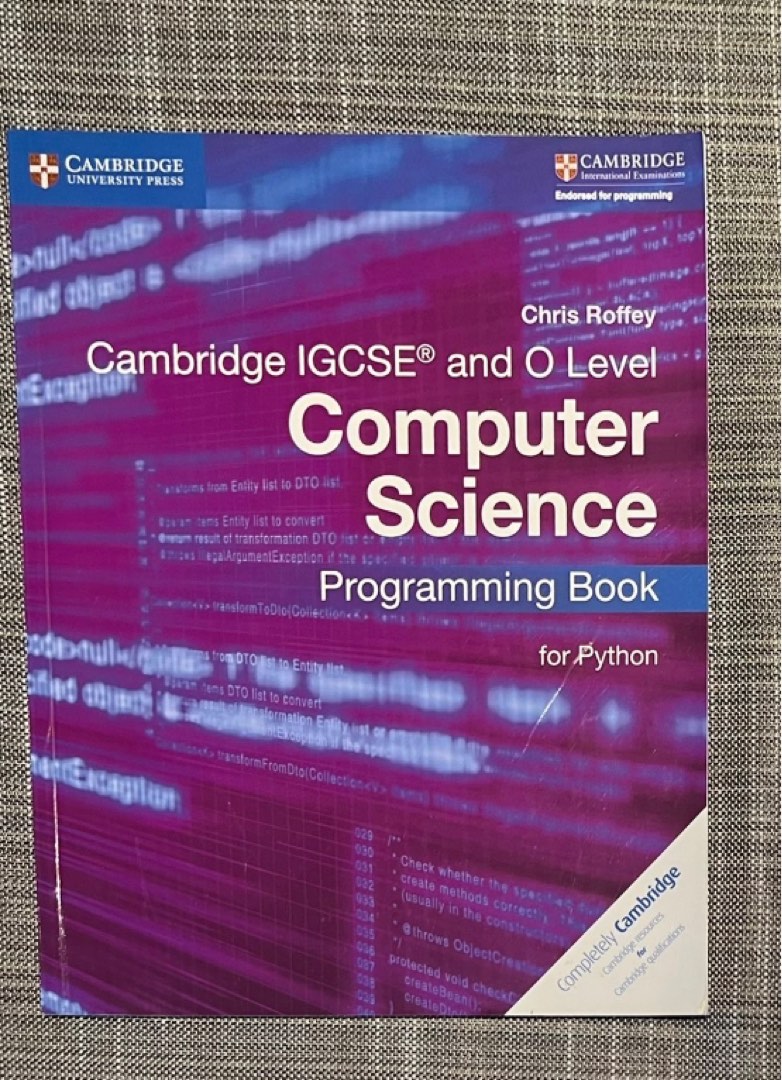 Cambridge Igcse Computer Science Python Textbook Hobbies And Toys Books