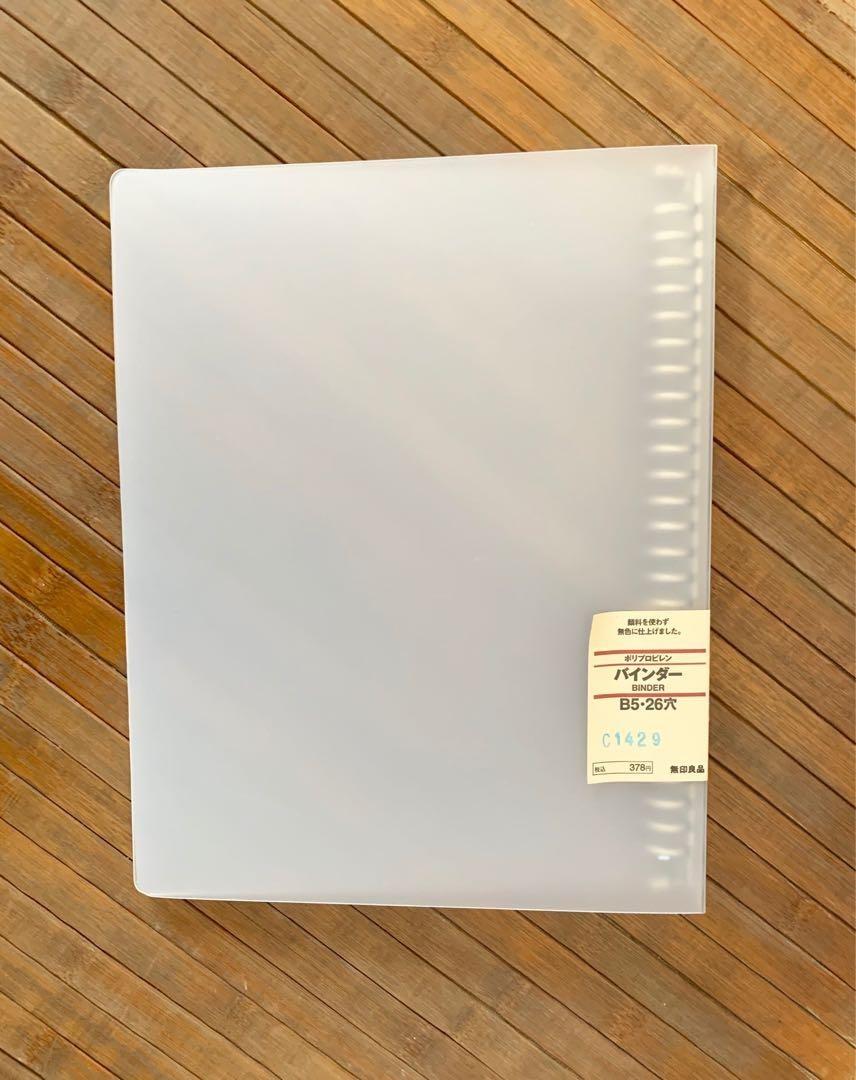 Clear Muji Binder - size B5, Hobbies & Toys, Stationary & Craft ...