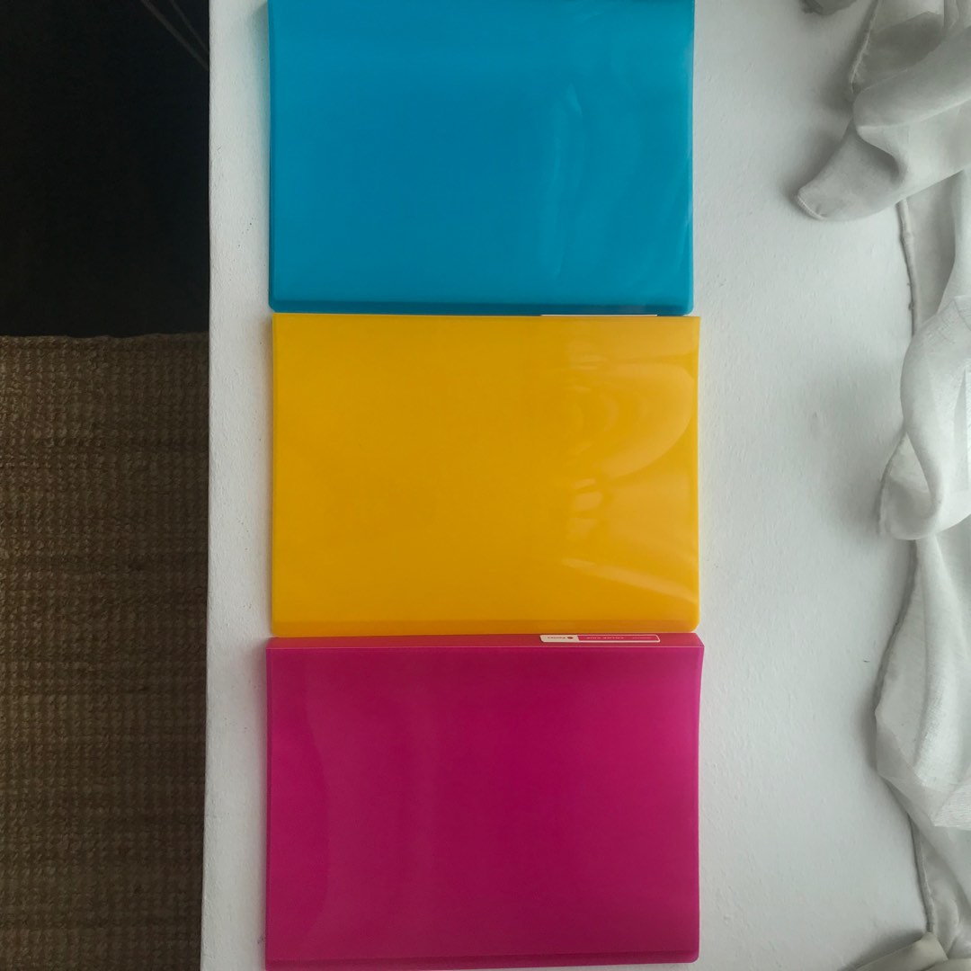 Colourful Plastic Sleeve Folder, Hobbies & Toys, Stationery & Craft ...