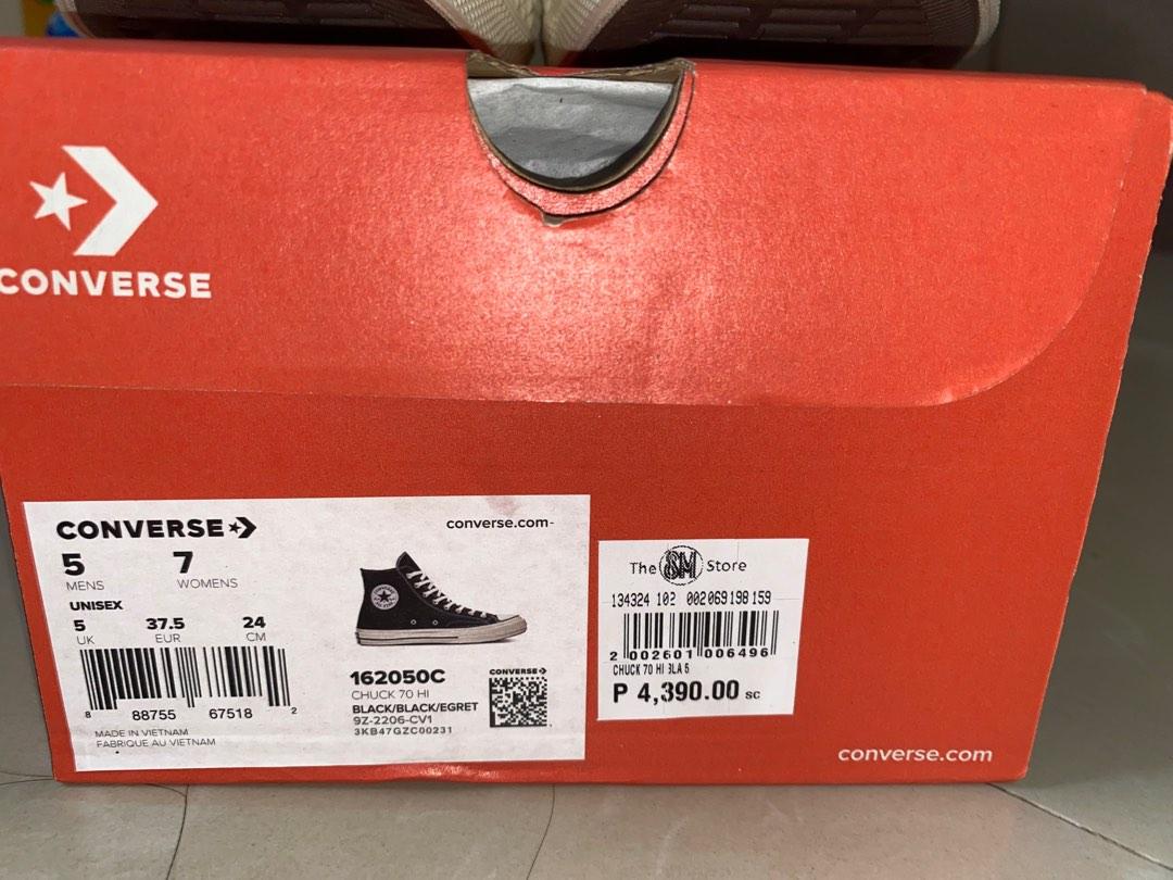 Converse Chuck 70 High Cut Classic Black, Women's Fashion, Footwear ...