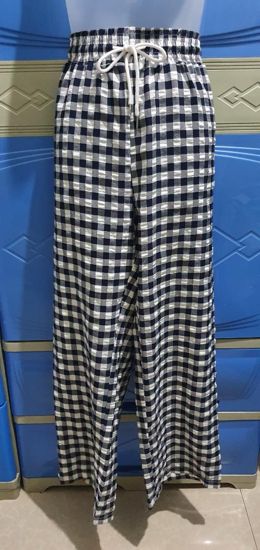 Coods Pants Blue White Checkered, Women's Fashion, Dresses & Sets, Sets ...