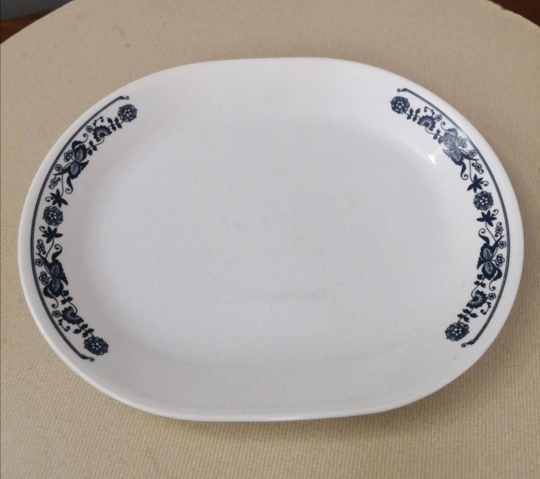 Corelle Old town blue platter, Furniture & Home Living, Kitchenware ...