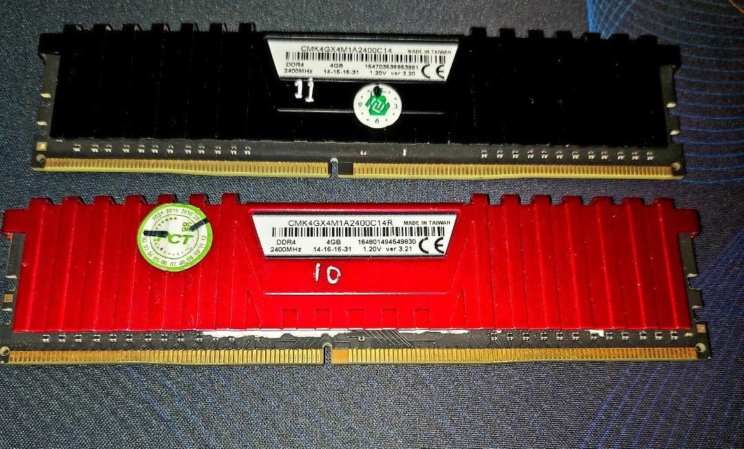 Corsair 4GB DDR4 RAM Vengeance 2400 Desktop Memory, Computers & Tech ...