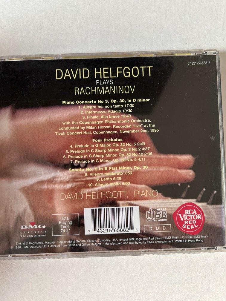 David Helfgott CD Rachmaninov 美版 24Kt Gold 金碟, 興趣及遊戲, 音樂樂器 & 配件, 音樂與媒體 ...