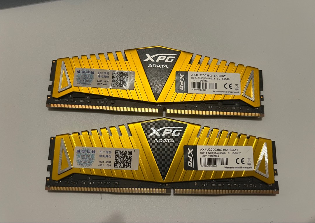 DDR4 RAM 8G *2 XPG ADATA 3200MHZ, Computers & Tech, Parts & Accessories ...