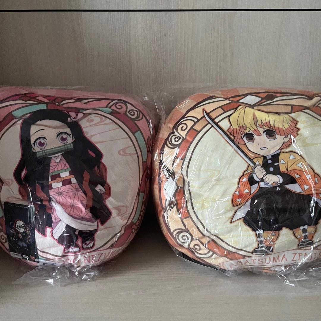 Demon Slayer Kimetsu no Yaiba Nezuko and Zenitsu Round Cushion, Hobbies ...