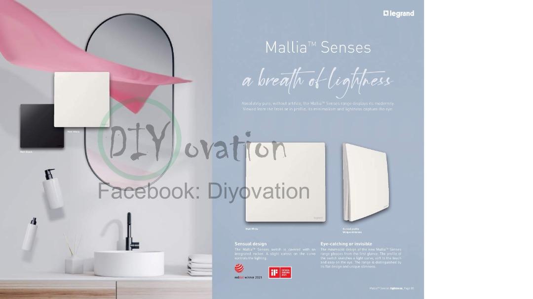 [Designer Colour Switches] Legrand Mallia Senses switch and socket ...