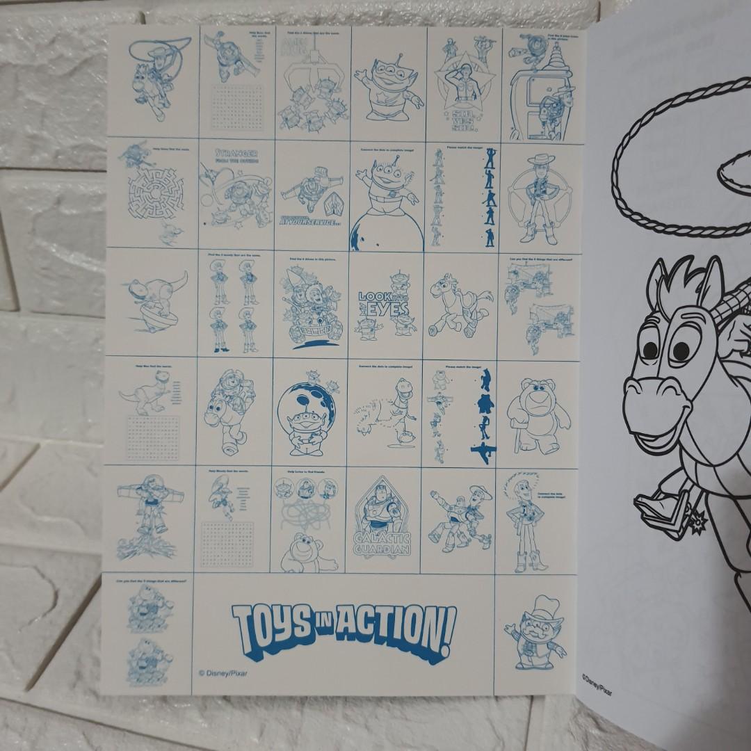 Disney coloring book - Toy Story / Pinic in the park 迪士尼填色簿, 興趣及遊戲, 手作 ...
