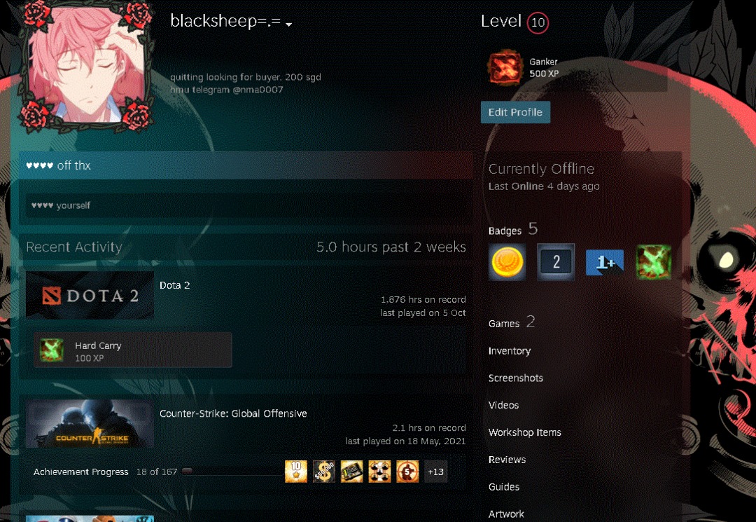 dota prestige account ancient medal , Video Gaming, Gaming Accessories ...