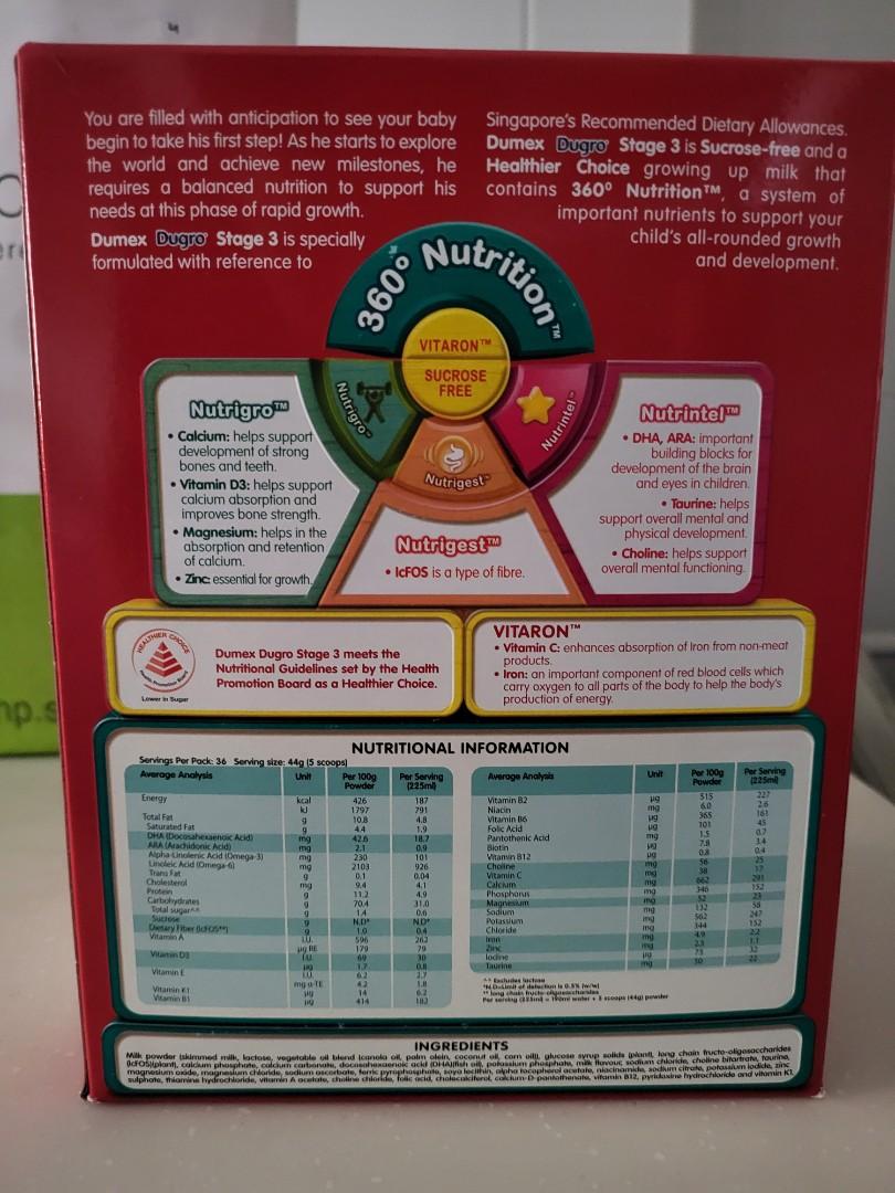 Dugro Stage 3 x 3 box (1.6 kg), Babies & Kids, Nursing & Feeding ...