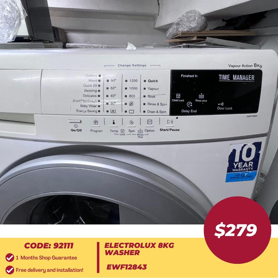 ELECTROLUX 8Kg Washer EWF12843 (92111), TV & Home Appliances, Washing ...
