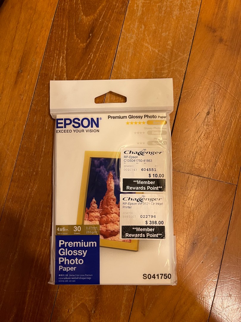 Epson Premium Glossy Photo Paper, Photography, Photography Accessories ...