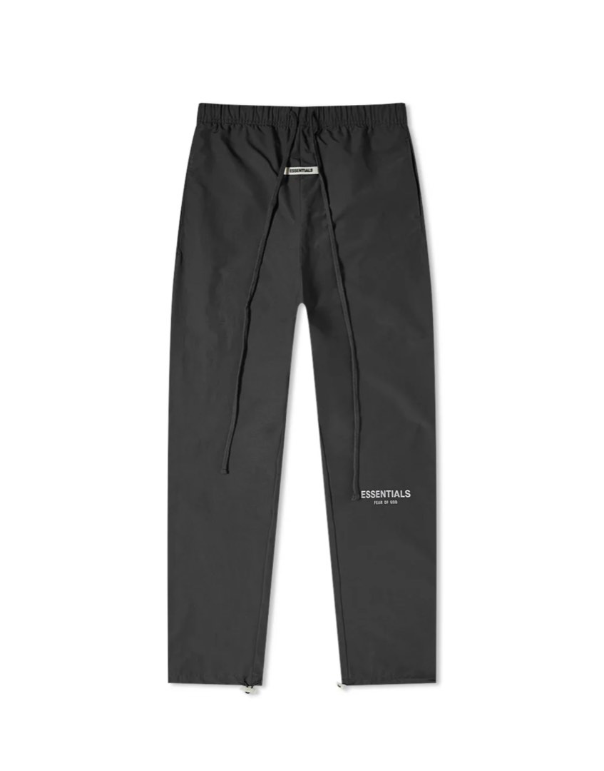 Essential fog black nylon joggers XS, Men's Fashion, Bottoms, Joggers ...