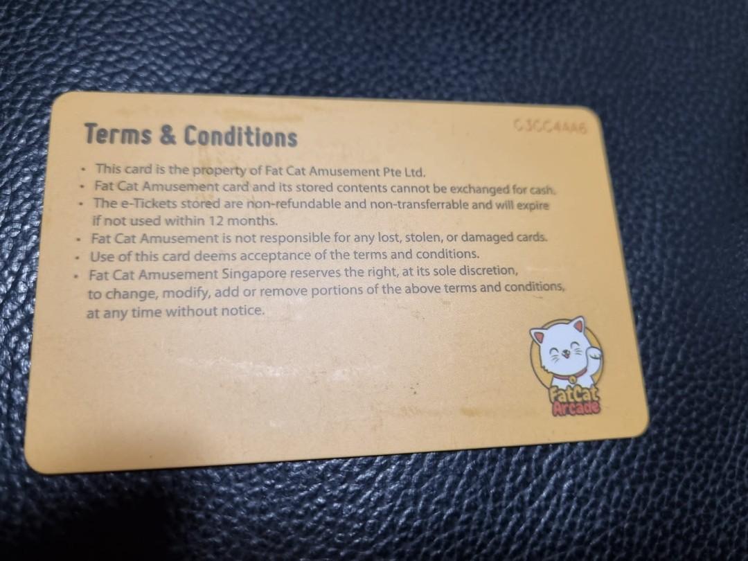 Fat Cat Amusement Card, Tickets & Vouchers, Store Credits on Carousell