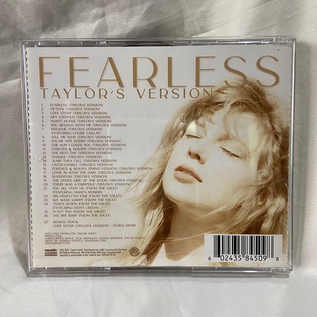 Fearless (taylor's version) CD Album by Taylor Swift, Hobbies & Toys, Music & Media, CDs & DVDs ...