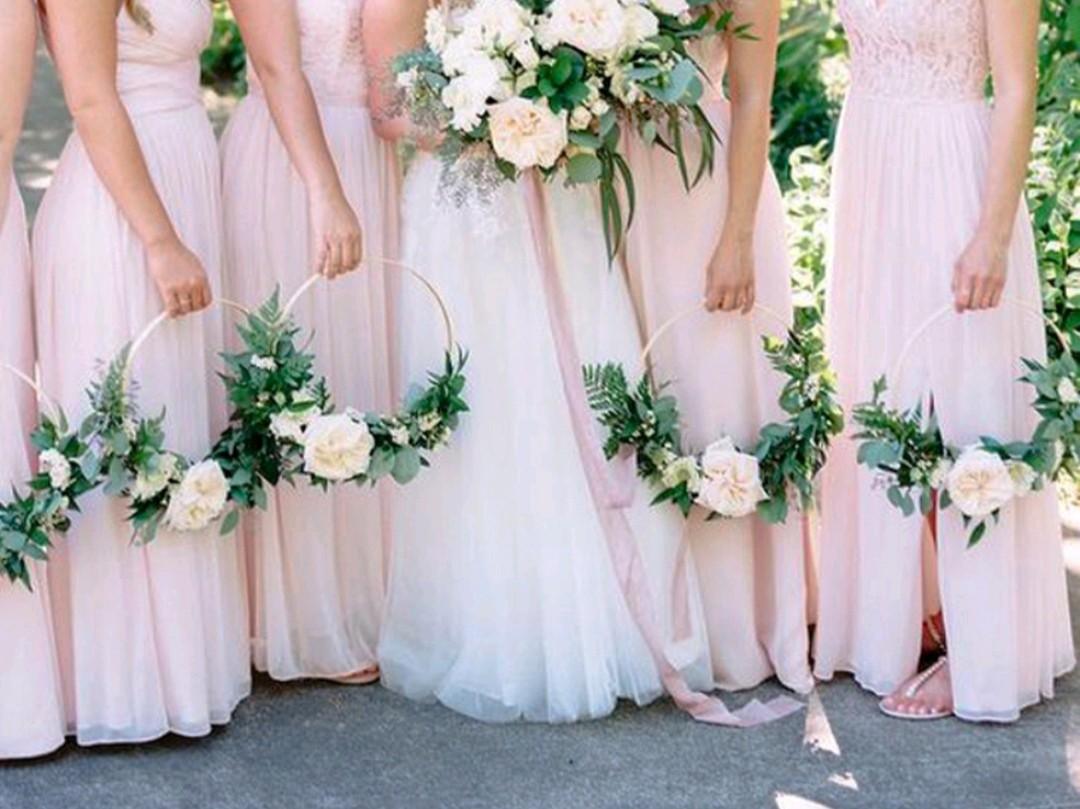 Bridal Entourage Flower hoops, Women's Fashion, Watches & Accessories ...