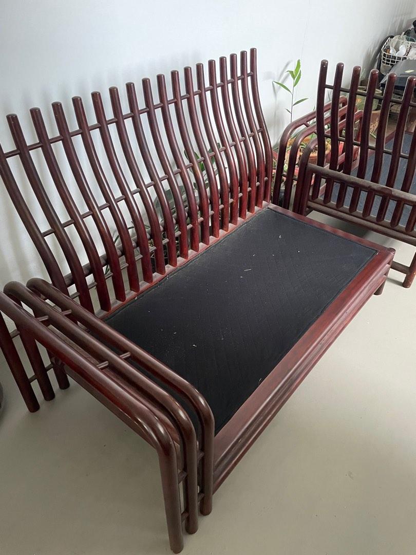 Full cane set, Furniture & Home Living, Furniture, Sofas on Carousell