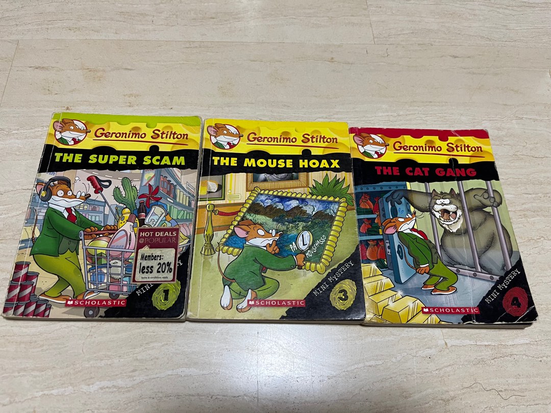 Geronimo Stilton Mini Mysteries (3 books), Hobbies & Toys, Books ...