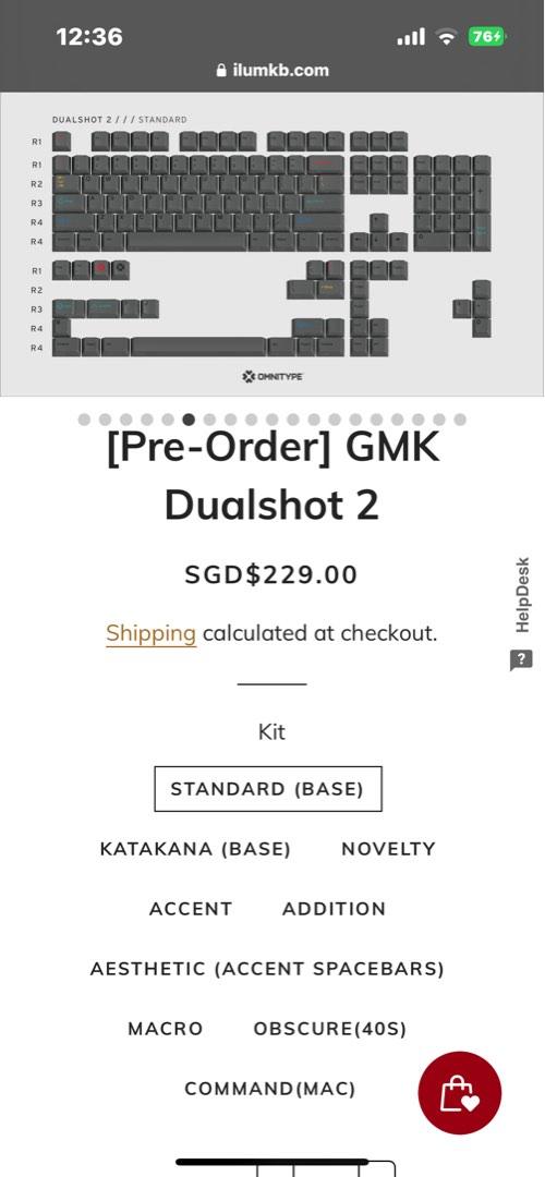 GMK Dualshot 2 Standard (Base) Keycap Set, Computers & Tech, Parts ...