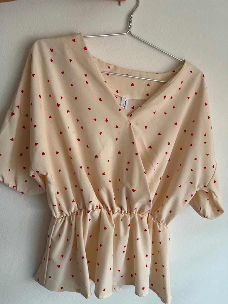 Heart shaped top, Women's Fashion, Tops, Blouses on Carousell