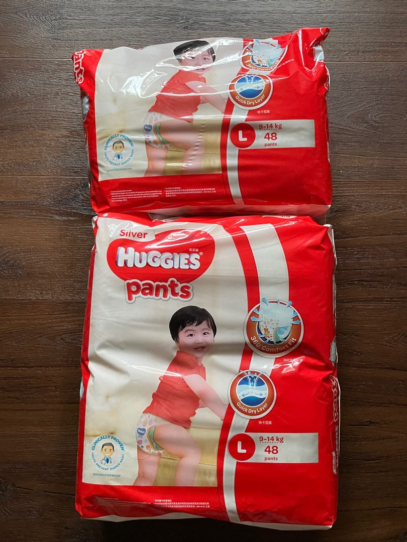 Huggies Silver Pants Diapers - Size L (1 new packet and 1 opened with ...