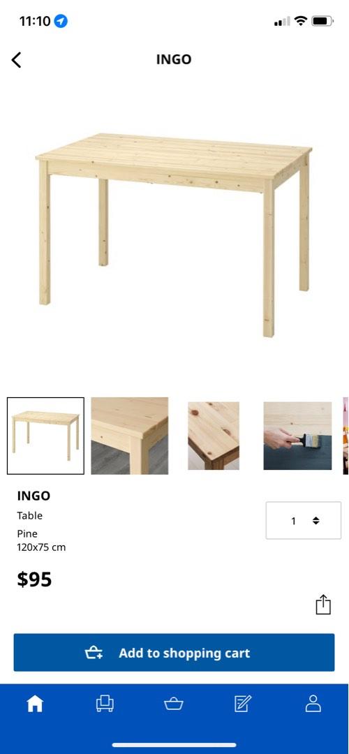 Ikea Dining Table (ingo table), Furniture & Home Living, Furniture ...